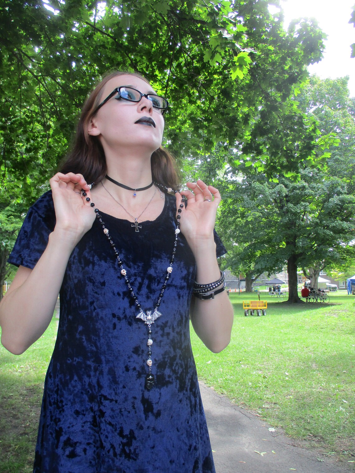 Kawaii Goth Vampire Bat Gothic Skull Rosary Cosplay Jewelry - Etsy