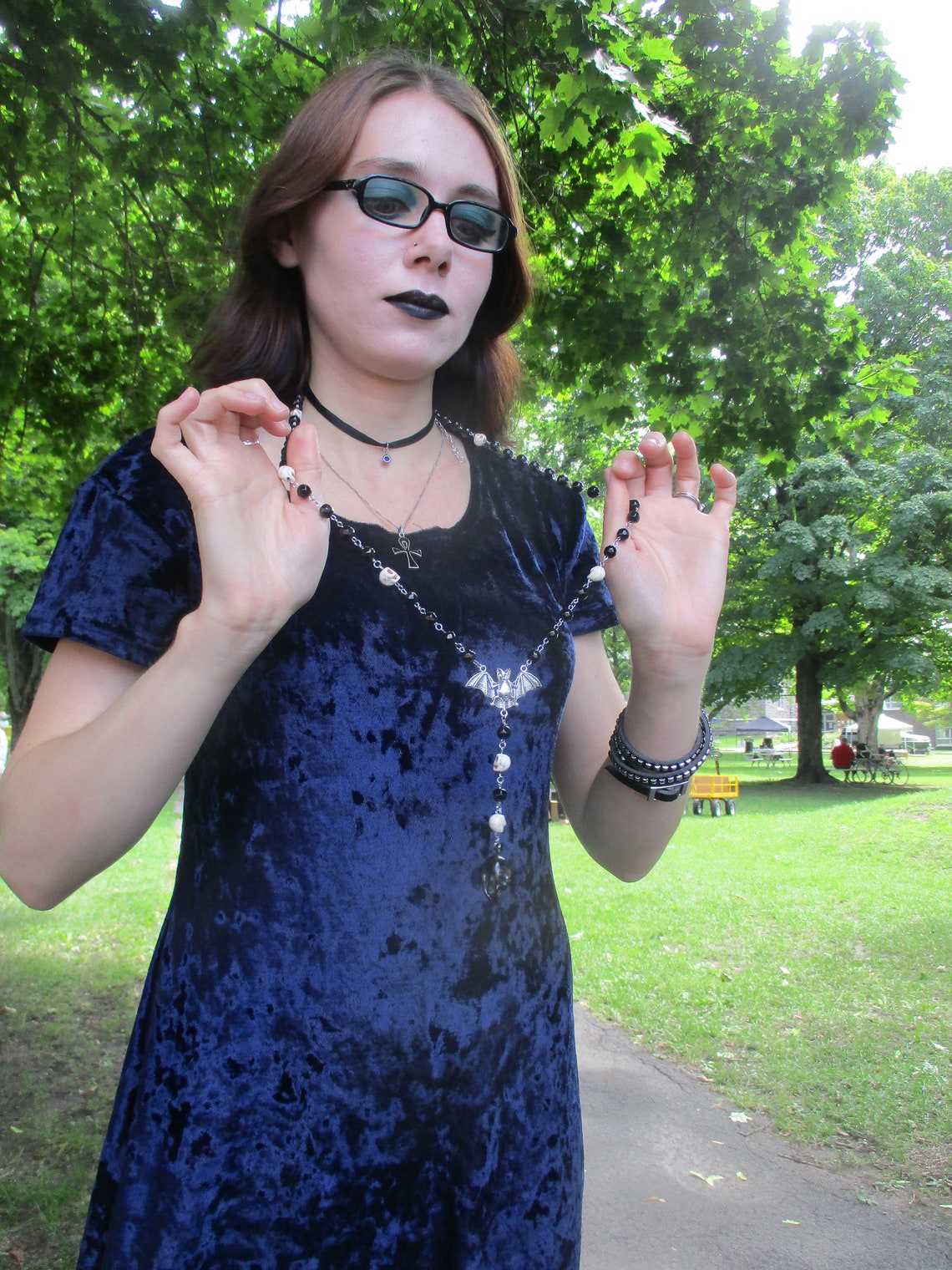 Kawaii Goth Vampire Bat Gothic Skull Rosary Cosplay Jewelry - Etsy