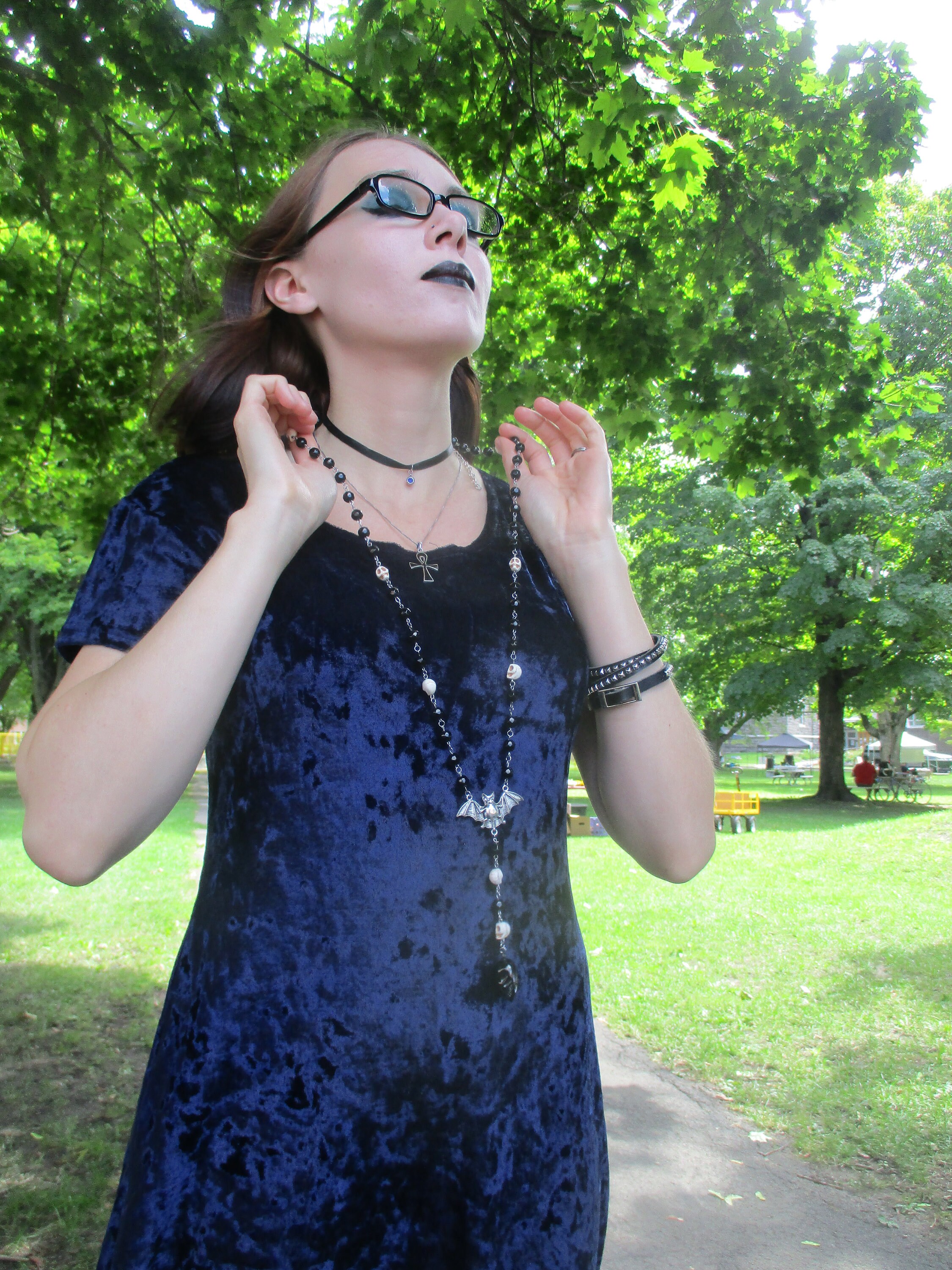 Kawaii Goth Vampire Bat Gothic skull Rosary Cosplay Jewelry | Etsy