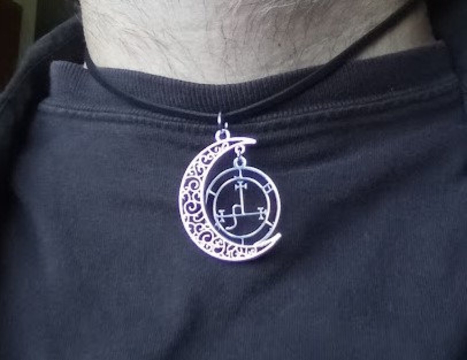 Satanic Sigil of Lilith & Crescent Moon Ankh Dual Strand - Etsy