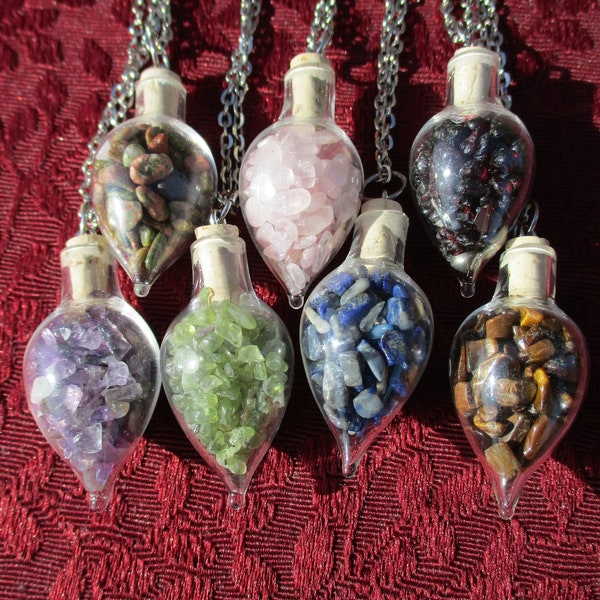 Glass Vial Pendant - Etsy