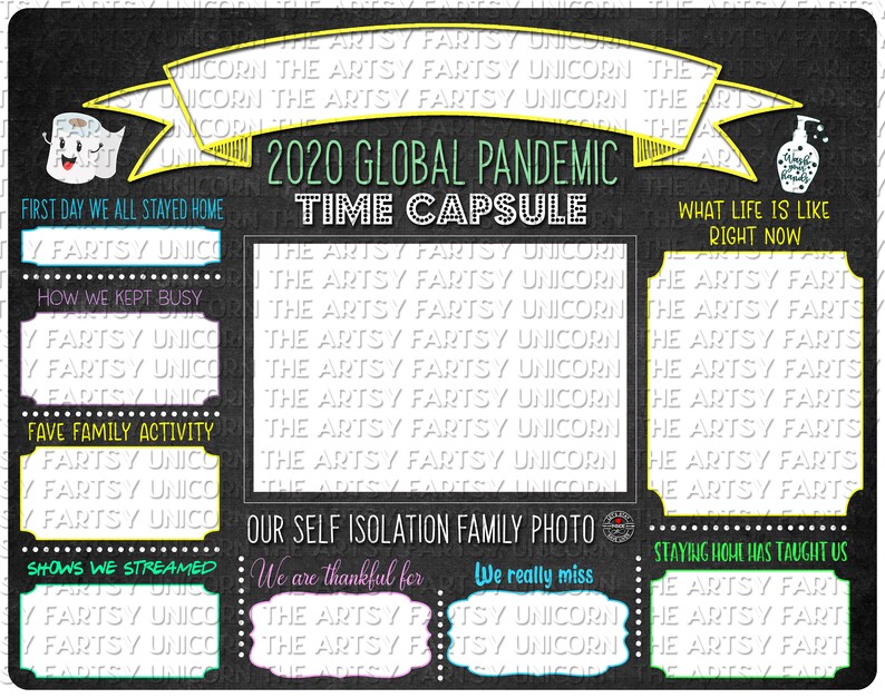 2020 Time Capsule Dry Erase Board Customizable With Photos and Text ...