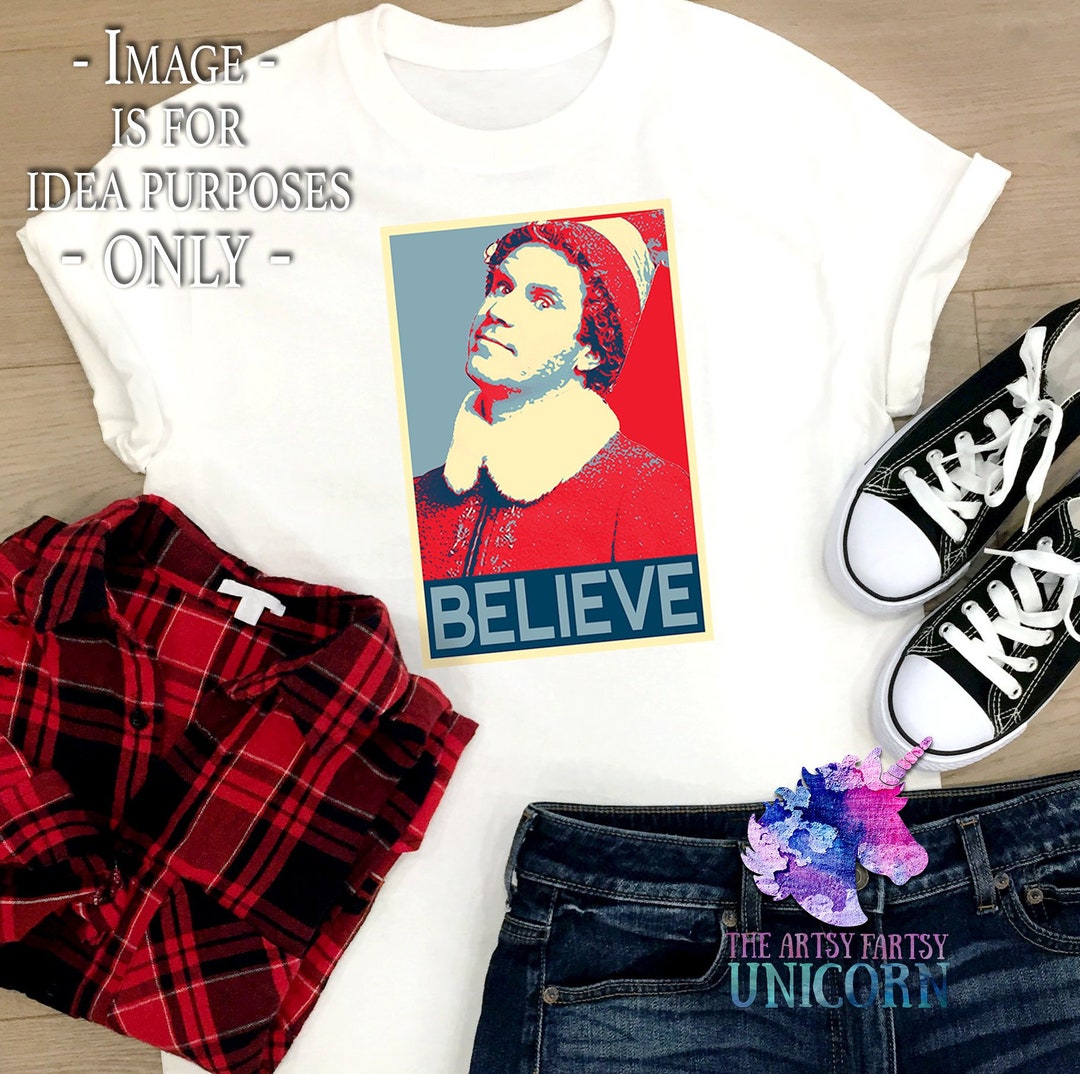 DIGITAL FILE: Buddy the Elf BELIEVE "hope" Poster Inspired Graphic ...