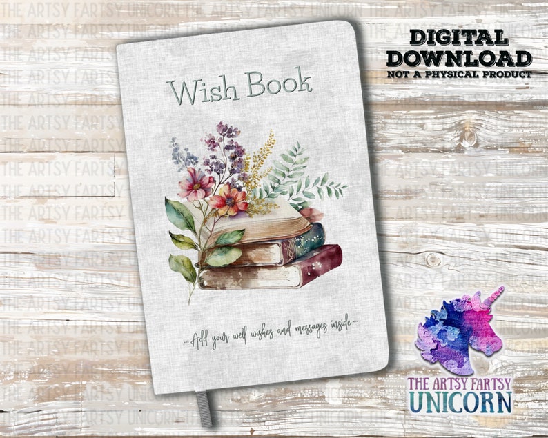 DIGITAL FILE: Wish Book/ Guest Book to Add Well Wishes and Messages ...