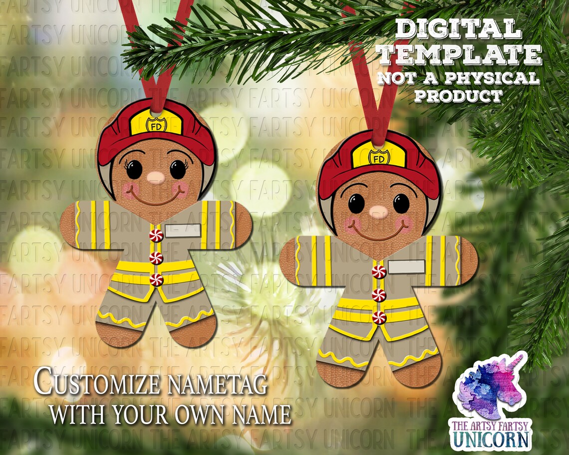 Firefighter / Fire Chief Gingerbread Cookie Christmas - Etsy