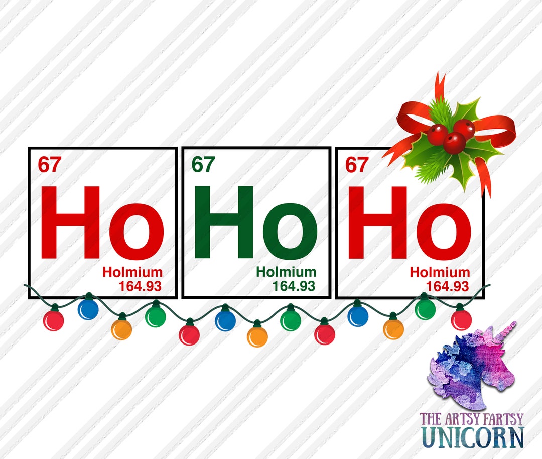 FICHIER NUMÉRIQUE : Ho Ho Ho - Tableau périodique - Noël - Sublimation ...