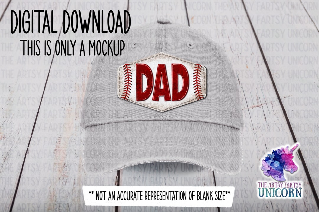 Baseball Dad Hexagonal Leather Patch Design Sublimation Leather Patch ...