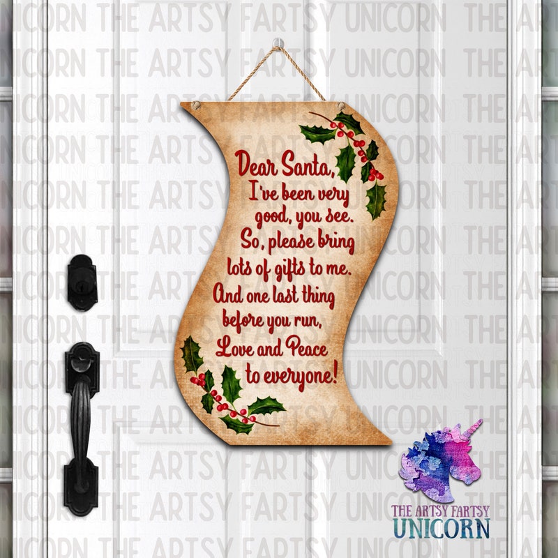 Santa Scroll - Etsy