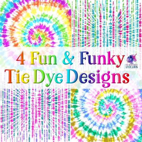 Tie Dye Fun and Funky Digital Paper Bundle 4 Designs - Etsy