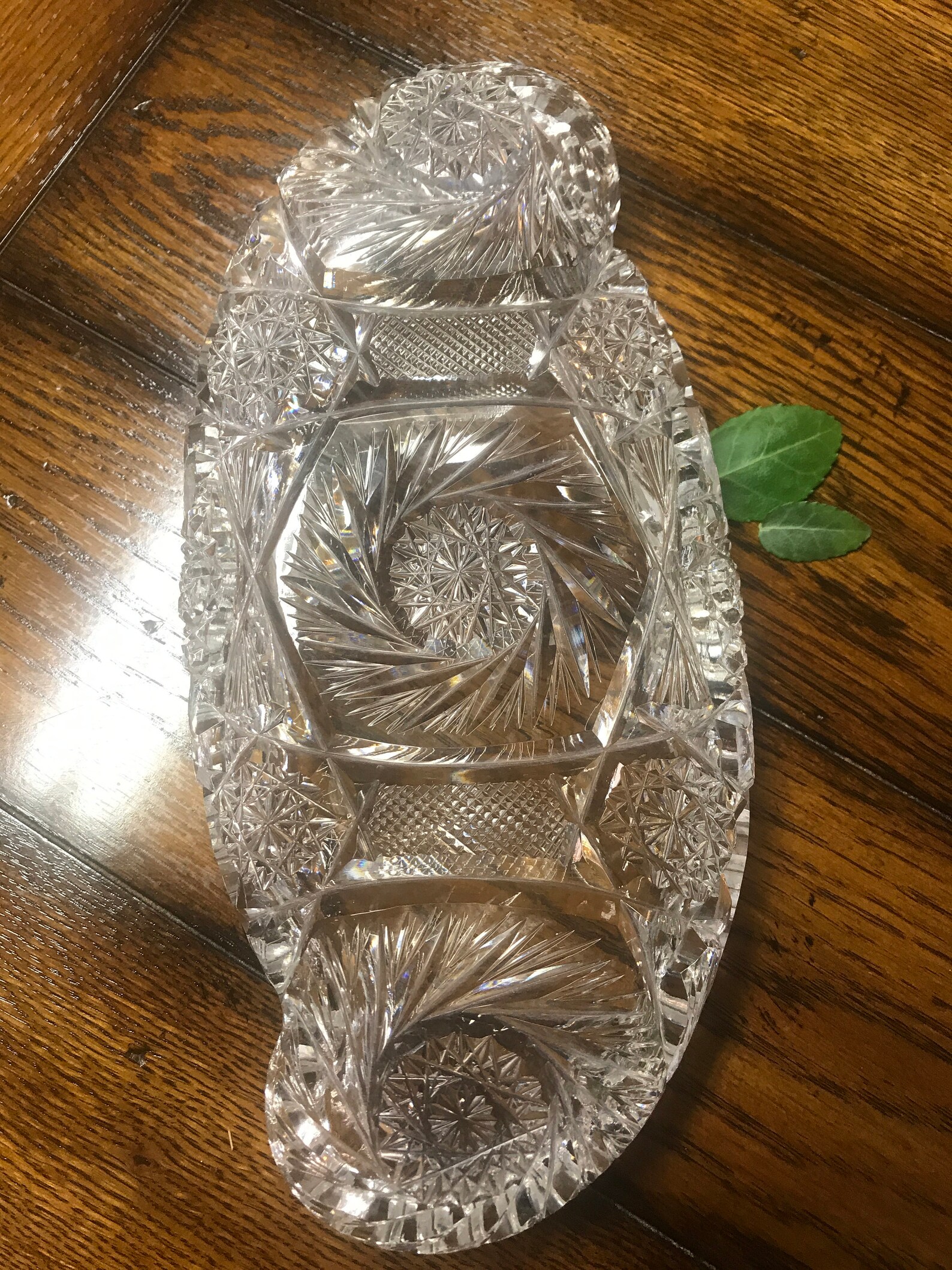 Crystal Sawtooth Pinwheel Design Candy Dish | Etsy