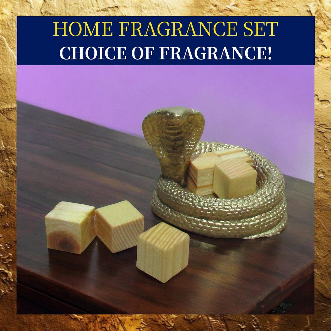 COBRA Wooden Potpourri Set. Choice of Fragrance Snake Bowl With Scented ...