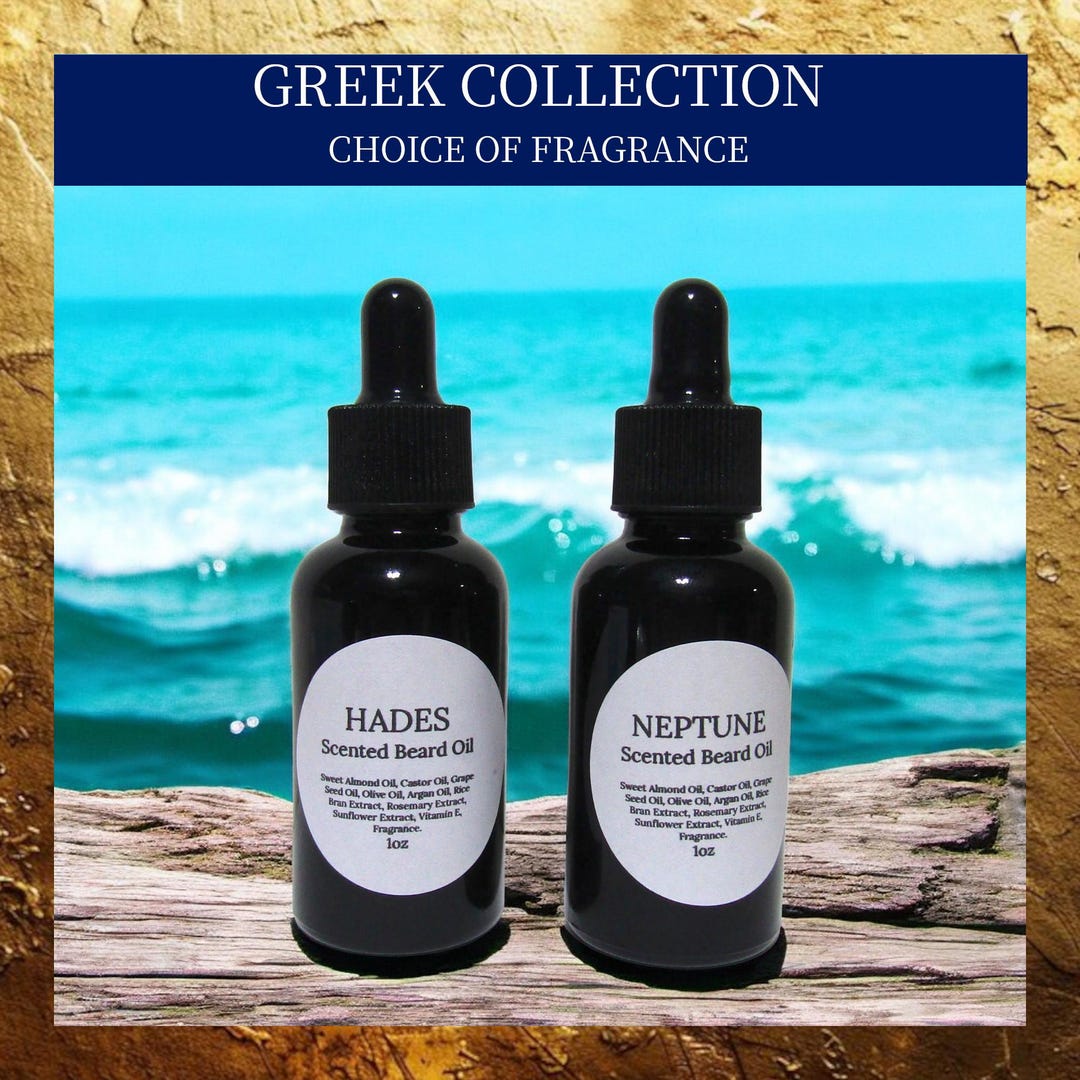 GREEK Beard Oil. Men's Botanical Formula for Facial Hair & Skin. Choice ...