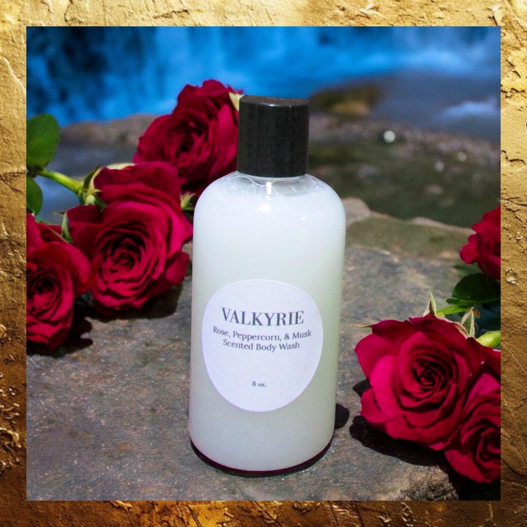 VALKYRIE Body Wash. Spicy Rose and Musk Fragrance Inspired by Norse ...