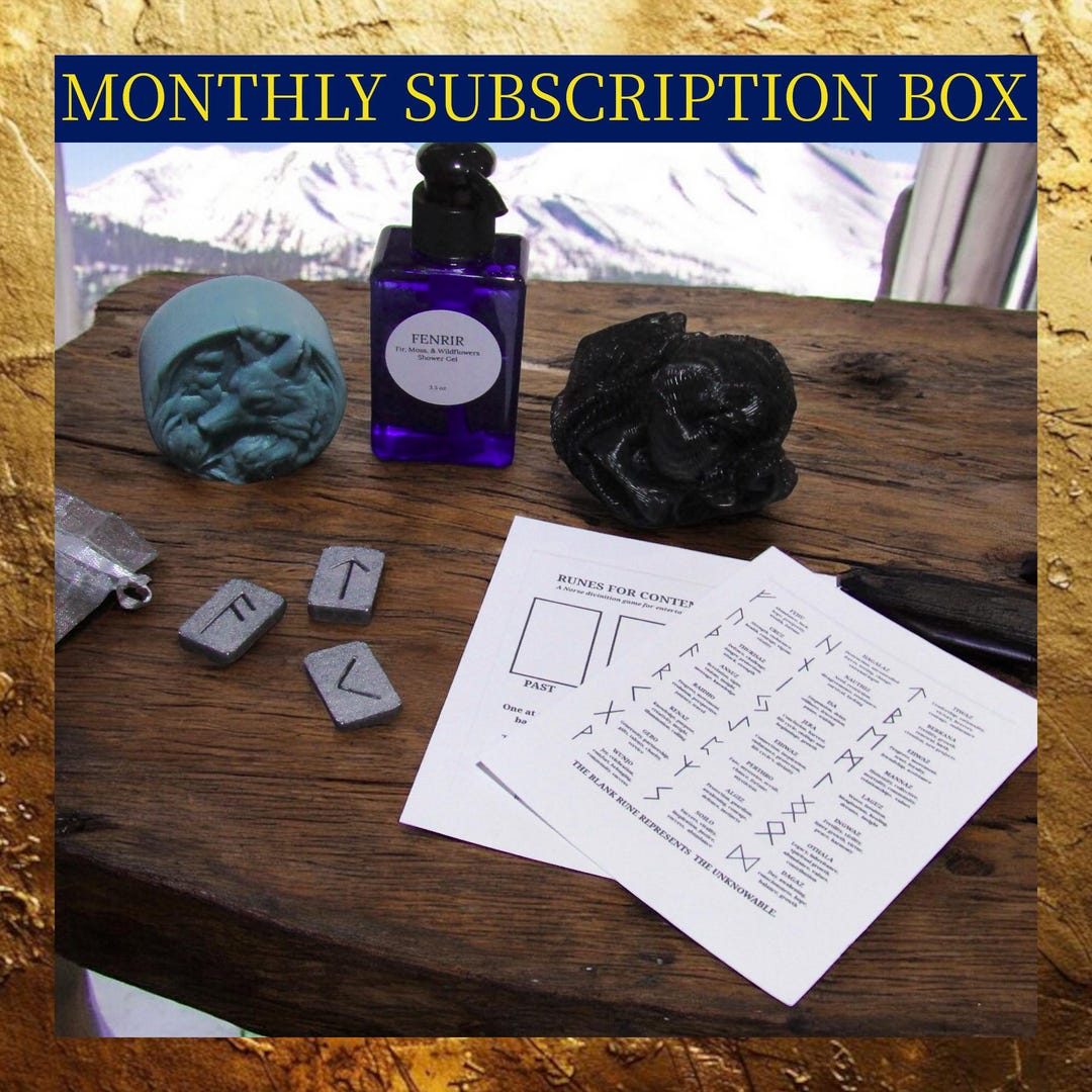 MINI RUNES Subscription Box. Rune Stone Reading & Scented Body Care ...