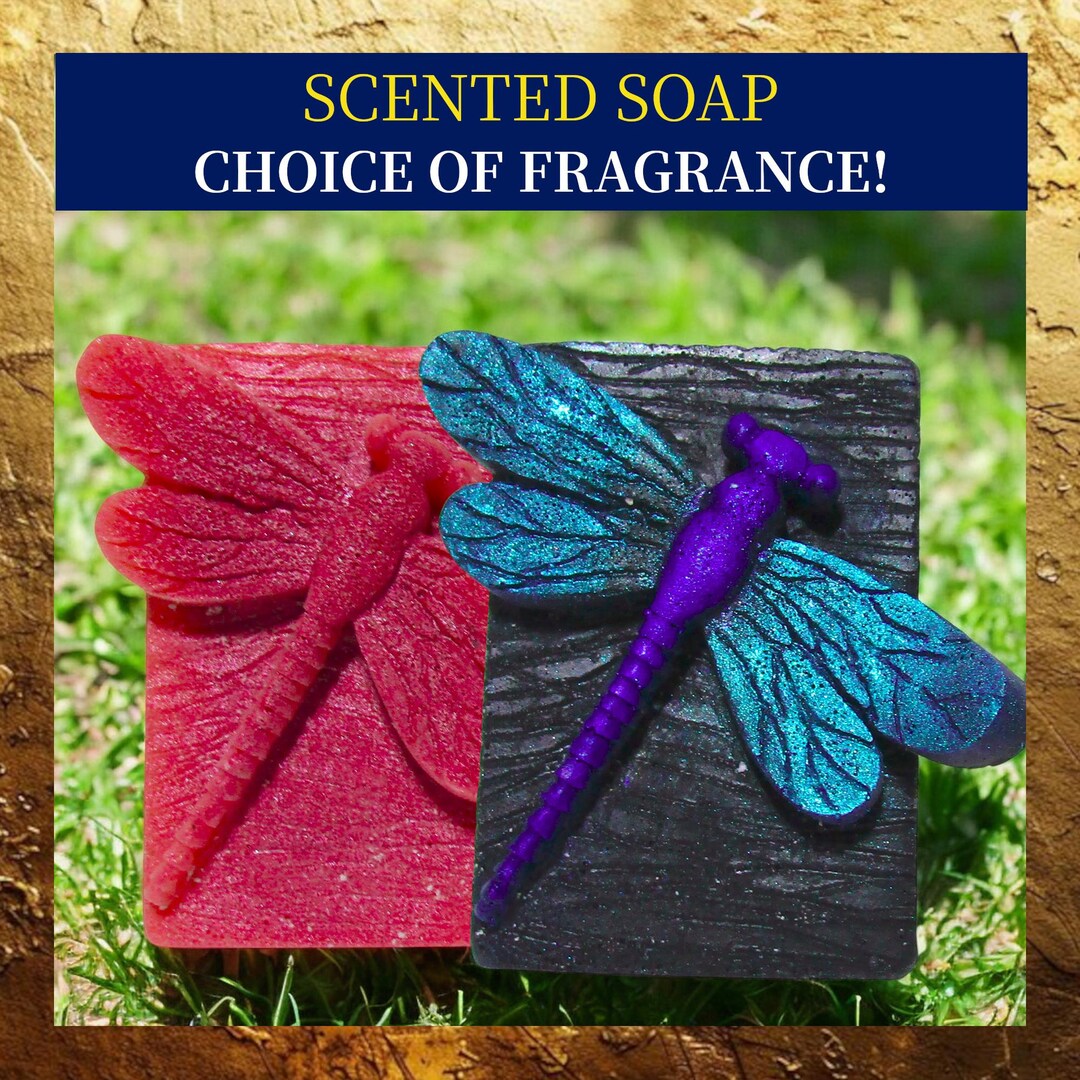 LARGE DRAGONFLY Soap. Choice of Color and Fragrances Inspired by Mythology. Scents for Men and ...