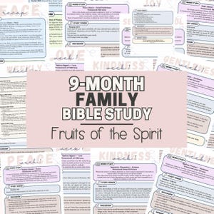 9 Month Family Bible Study Printable - Weekly Family Bible Study - Printable Bible Study - Etsy