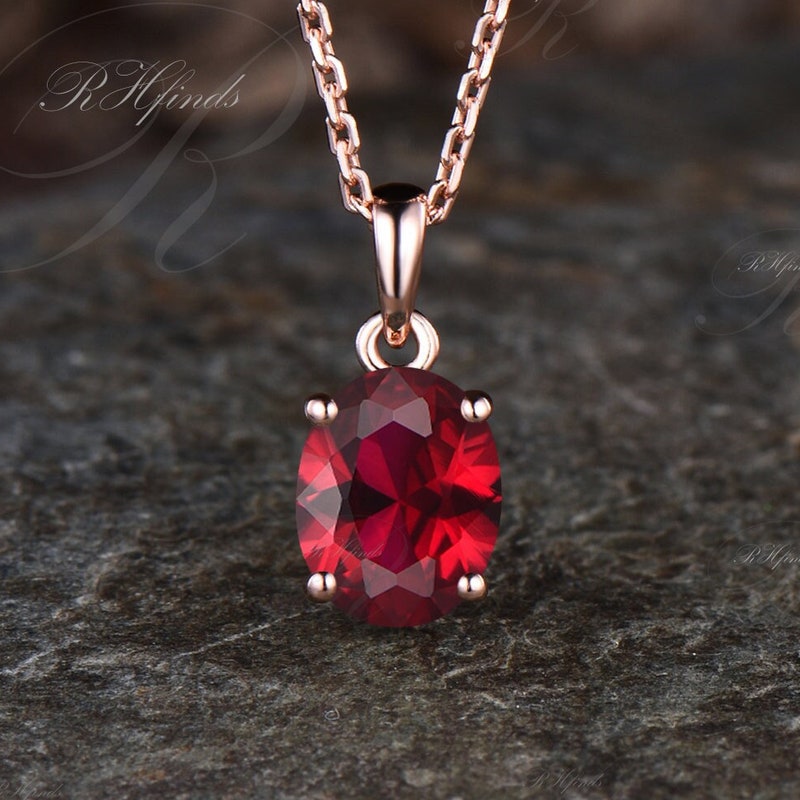 Ruby Pendant - Etsy