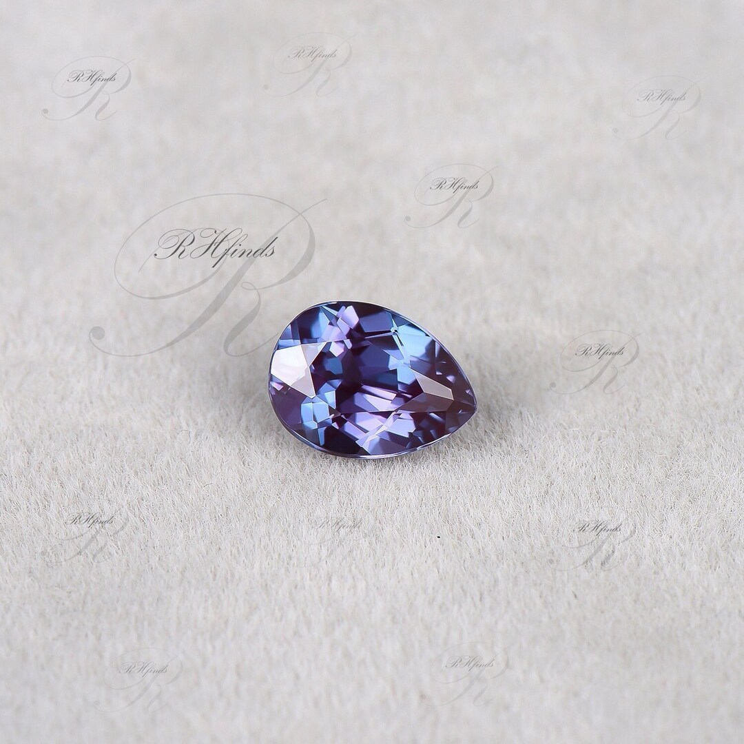 Pear Cut Alexandrite Loose Gemstone Color Change Gemstone June ...