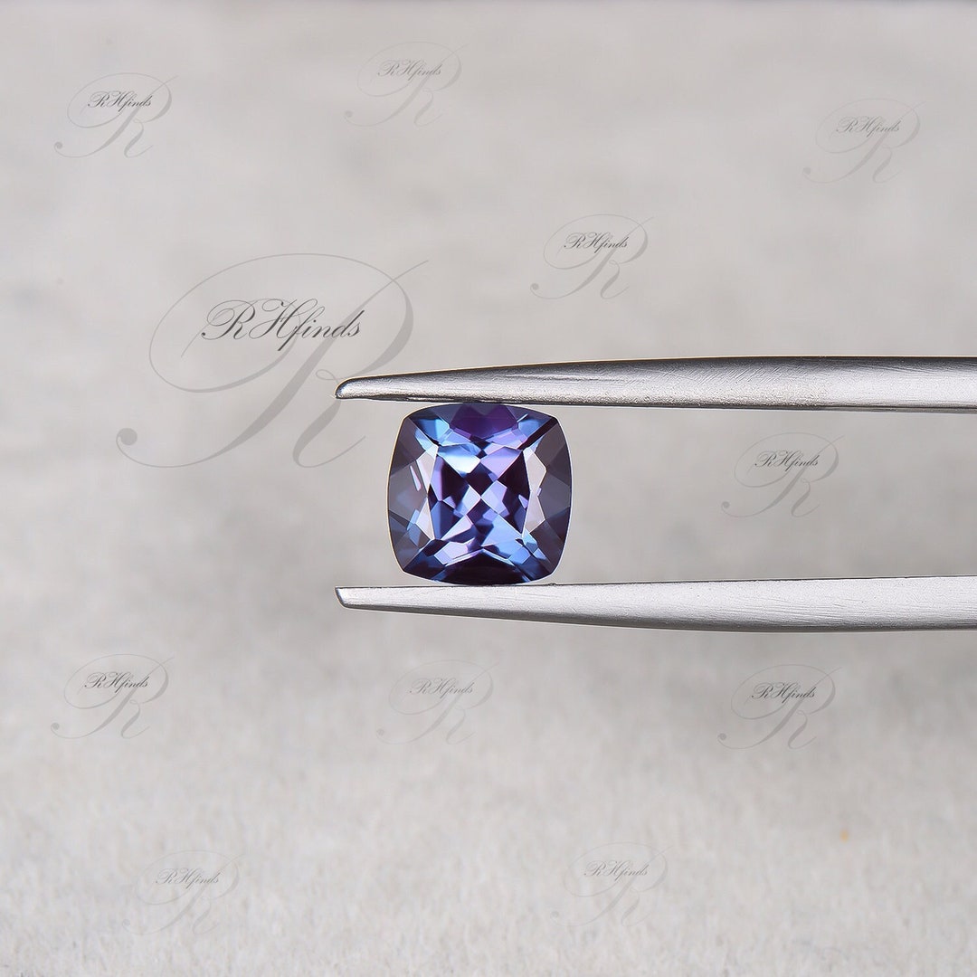 Cushion Cut Alexandrite Loose Gemstone Color Change Gemstone June ...