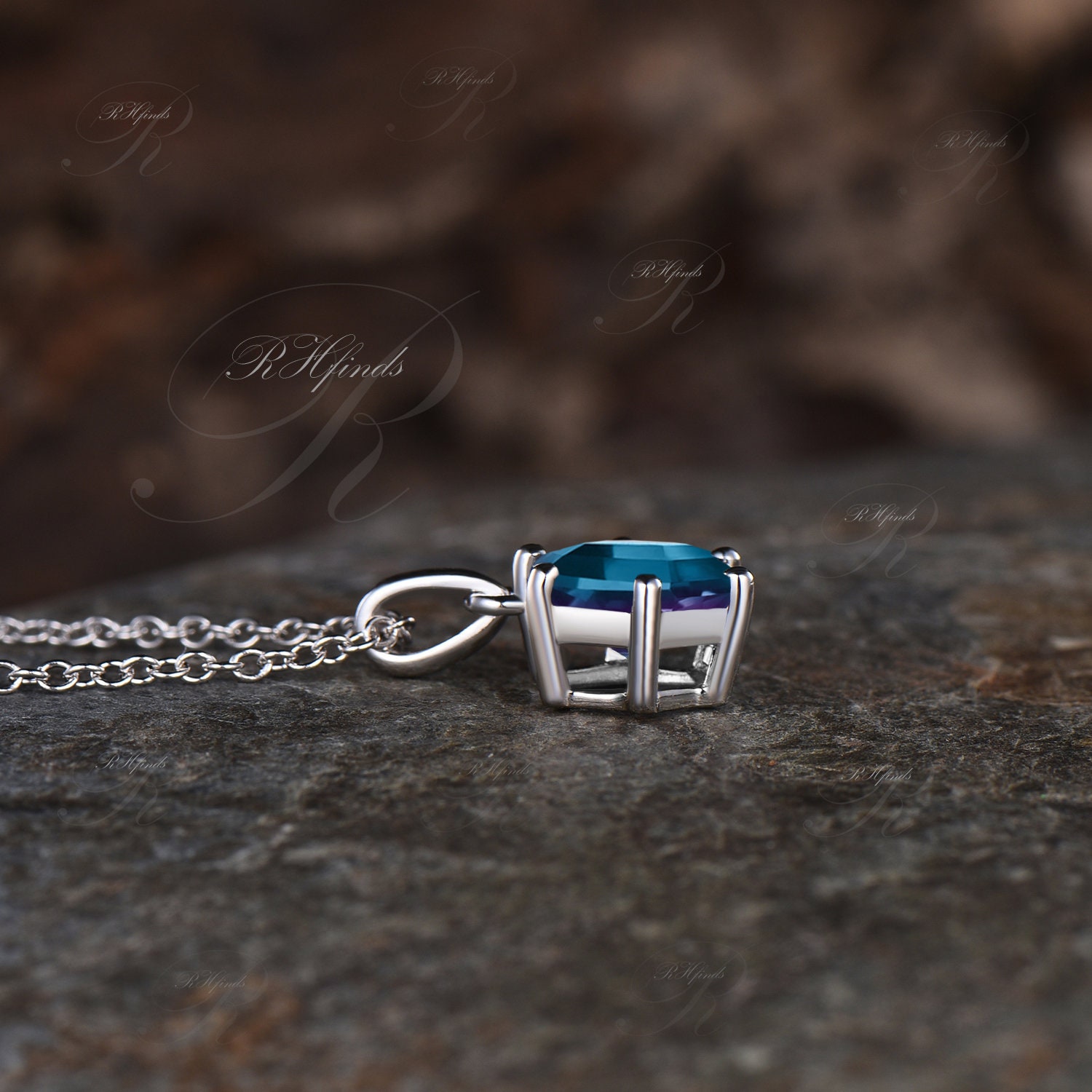 Unique Hexagon Cut June Birthstone Alexandrite Jewelry Set Minimalist ...