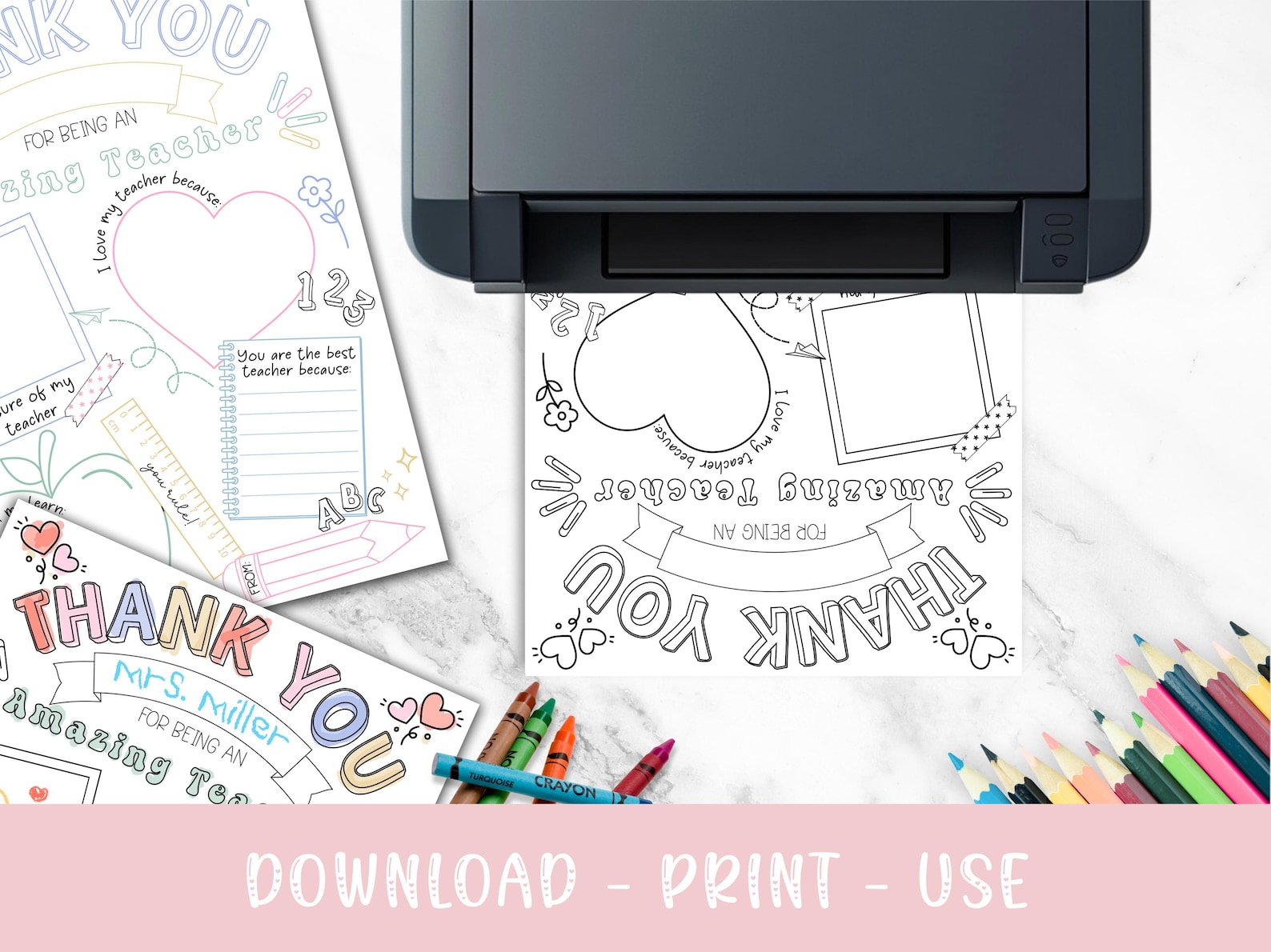 All About My Teacher Printable, Teacher Appreciation Printable, Teacher ...