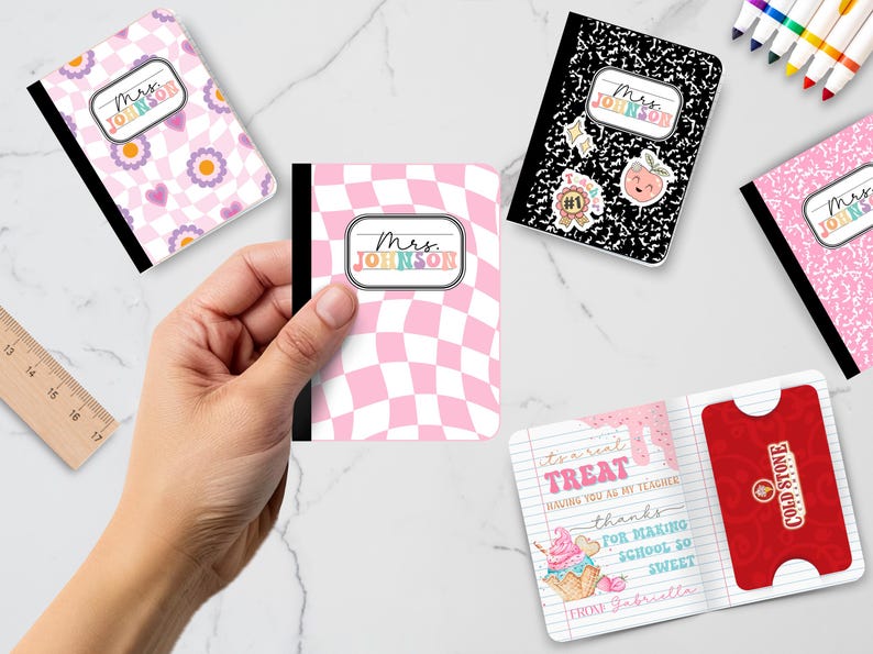 Printable Teacher Gift Card Holder: Editable Template (digital Download ...