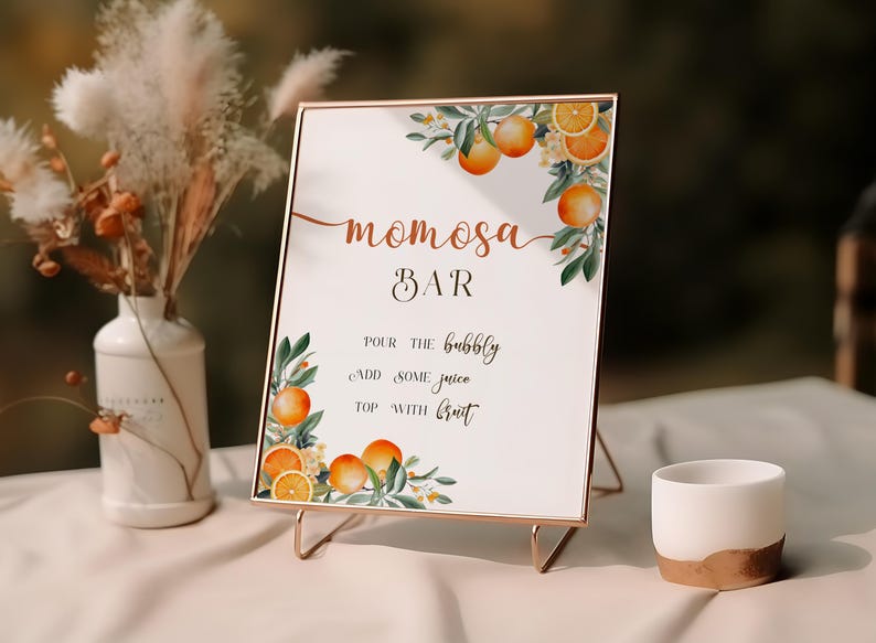 Little Cutie Baby Shower Signs Bundle: Clementine Theme (digital ...