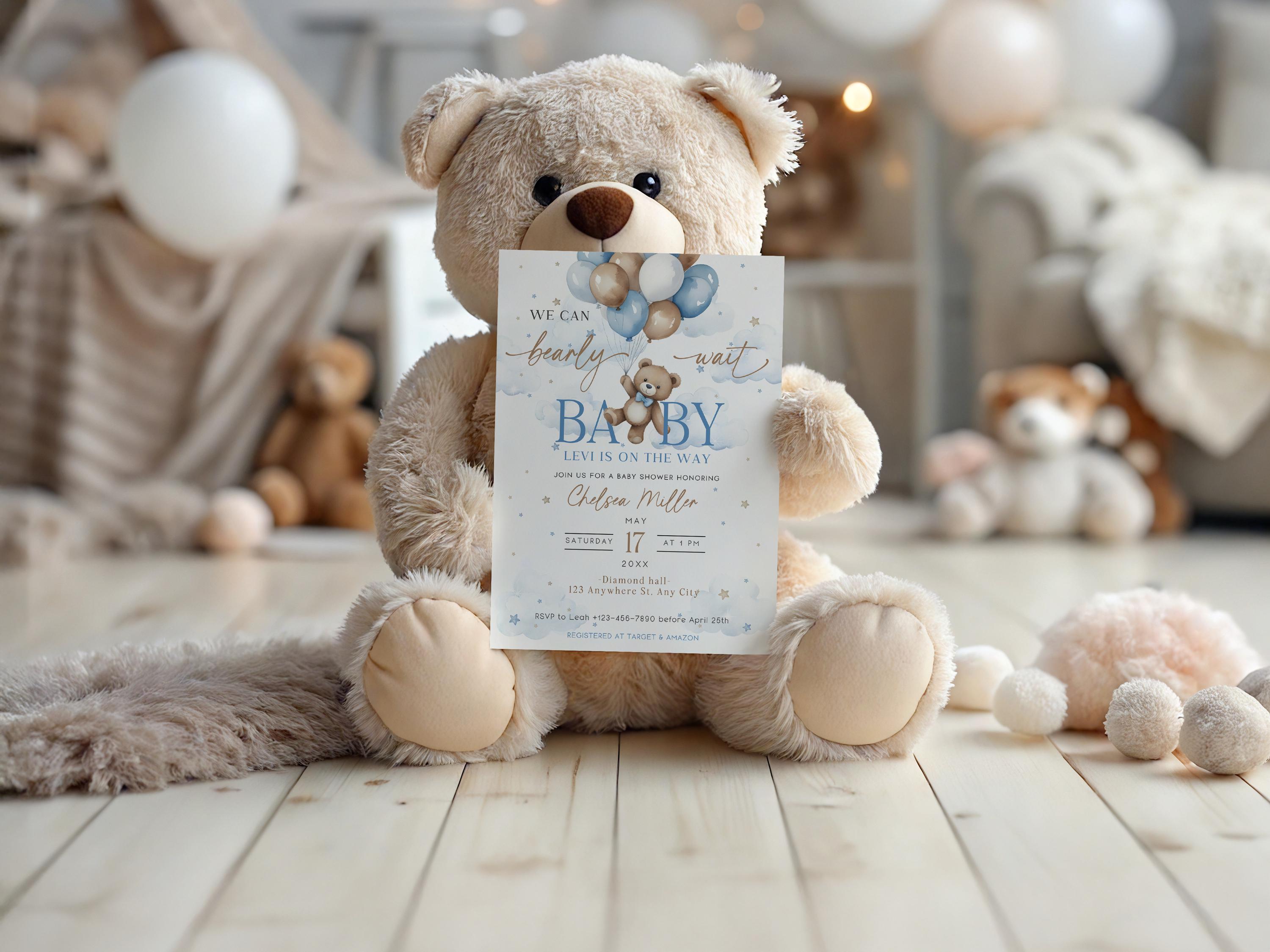 Teddy Bear Baby Shower Invitation Bundle (digital Download) - Etsy
