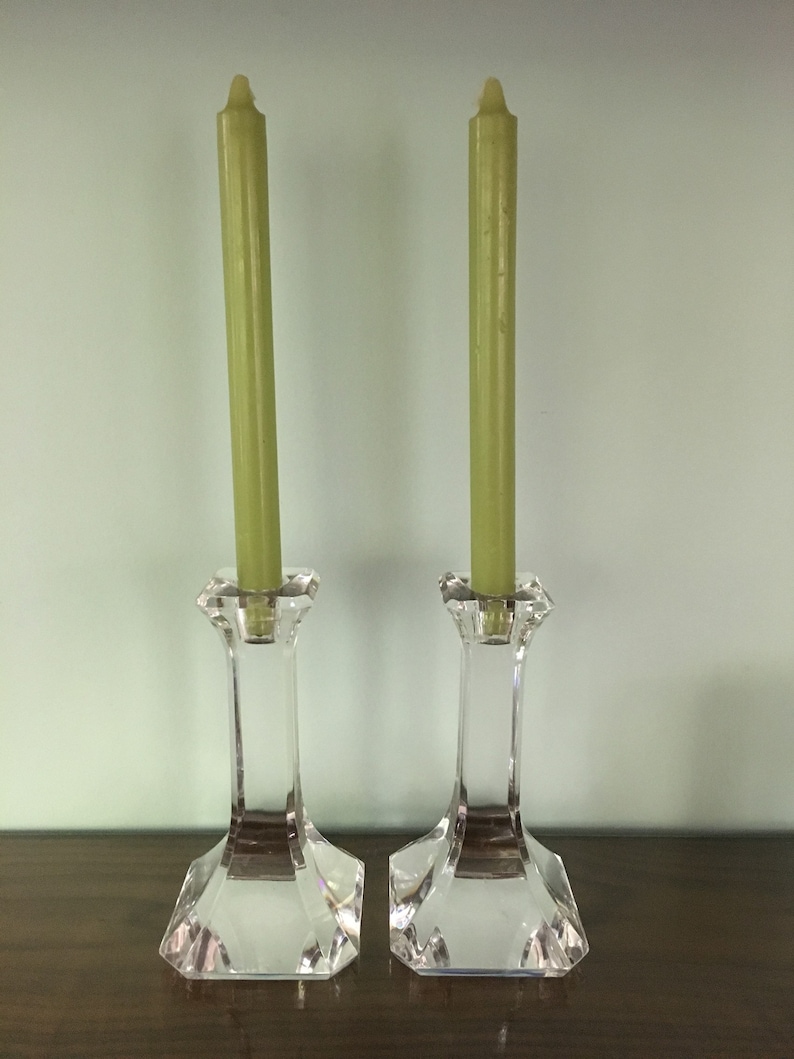 Orrefors Regina Crystal Candle Sticks, Signed Pair 7.5" - Etsy