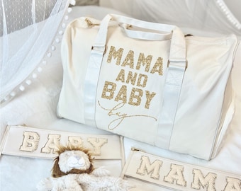 XL ZIPPERED Mama Tote Bag Mommy Bag Mama Bag Hospital Bag Mom to Be ...