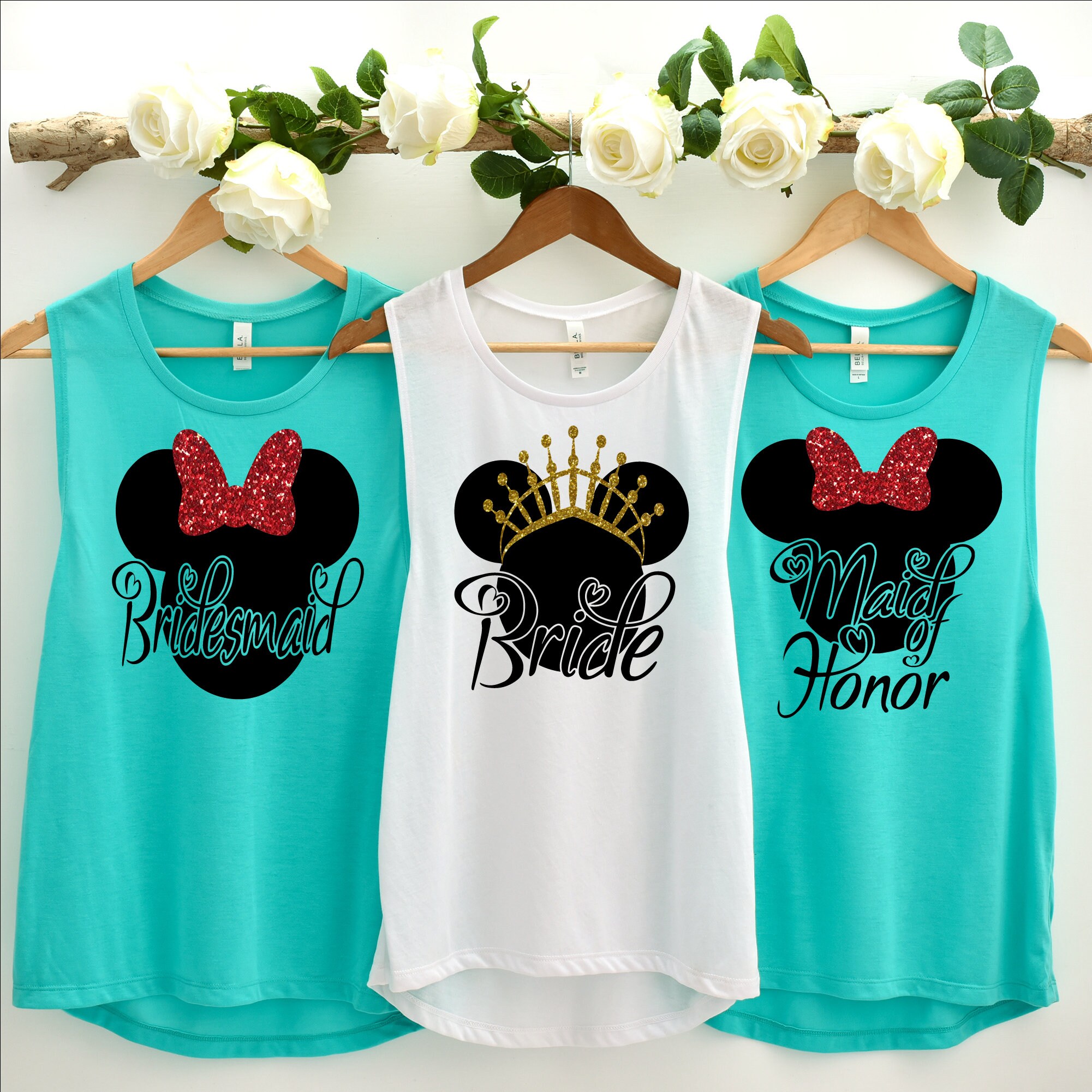 Minnie Bride, Bachelorette Theme Party, Flowy Muscle Tank Tops, Bride ...