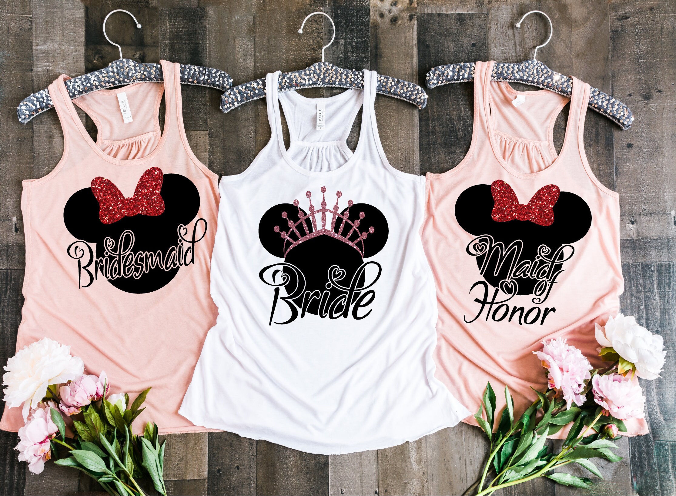 Minnie Bride, Bachelorette Theme Party, Flowy Muscle Tank Tops, Bride ...