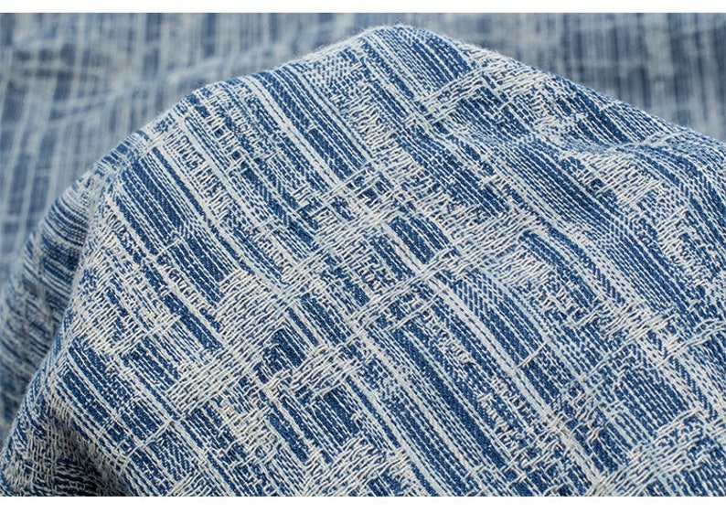 Old Line Jacquard Washed Denim Fabric Texture Sense Clothing Vintage ...