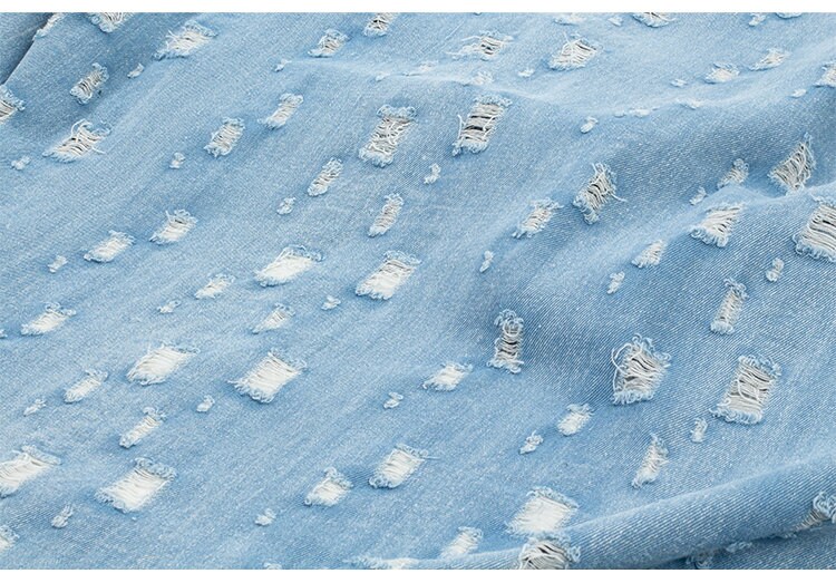 Ripped Jeans Old White Washed Denim Fabric, Rubbed White Denim Fabric ...