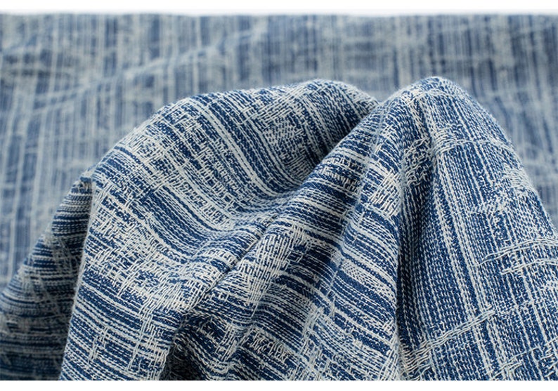 Old Line Jacquard Washed Denim Fabric Texture Sense Clothing Vintage ...