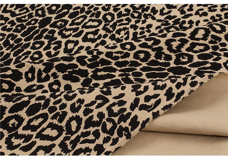 Leopard Print Fabric Animal Print Cotton Fabric by Half Meter - Etsy