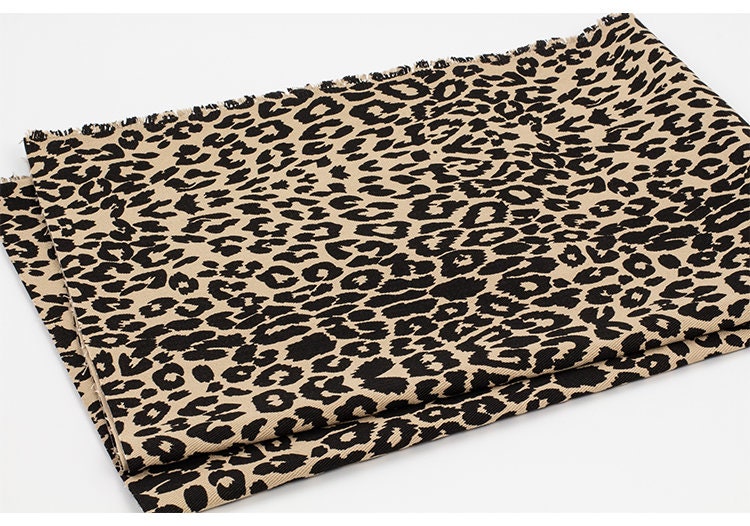 Leopard Print Fabric Animal Print Cotton Fabric by Half Meter - Etsy