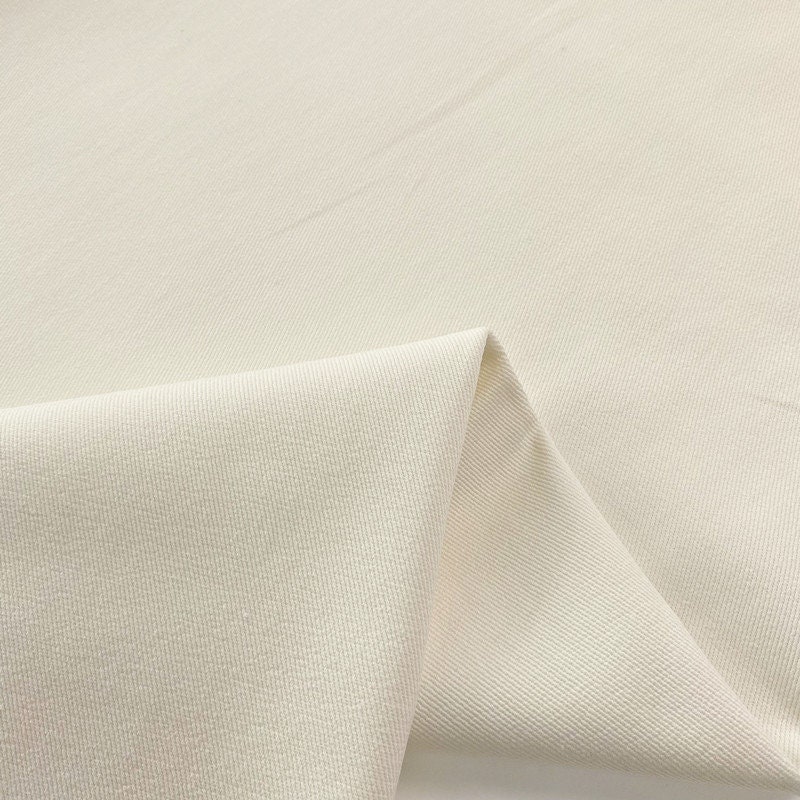 Cotton White Stretch Denim Fabric White Beige Jeans for Thick Skirt ...
