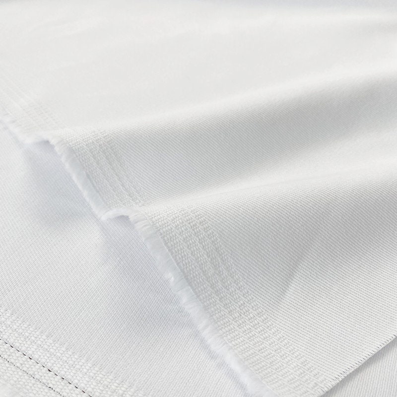 Cotton White Stretch Denim Fabric White Beige Jeans for Thick Skirt ...