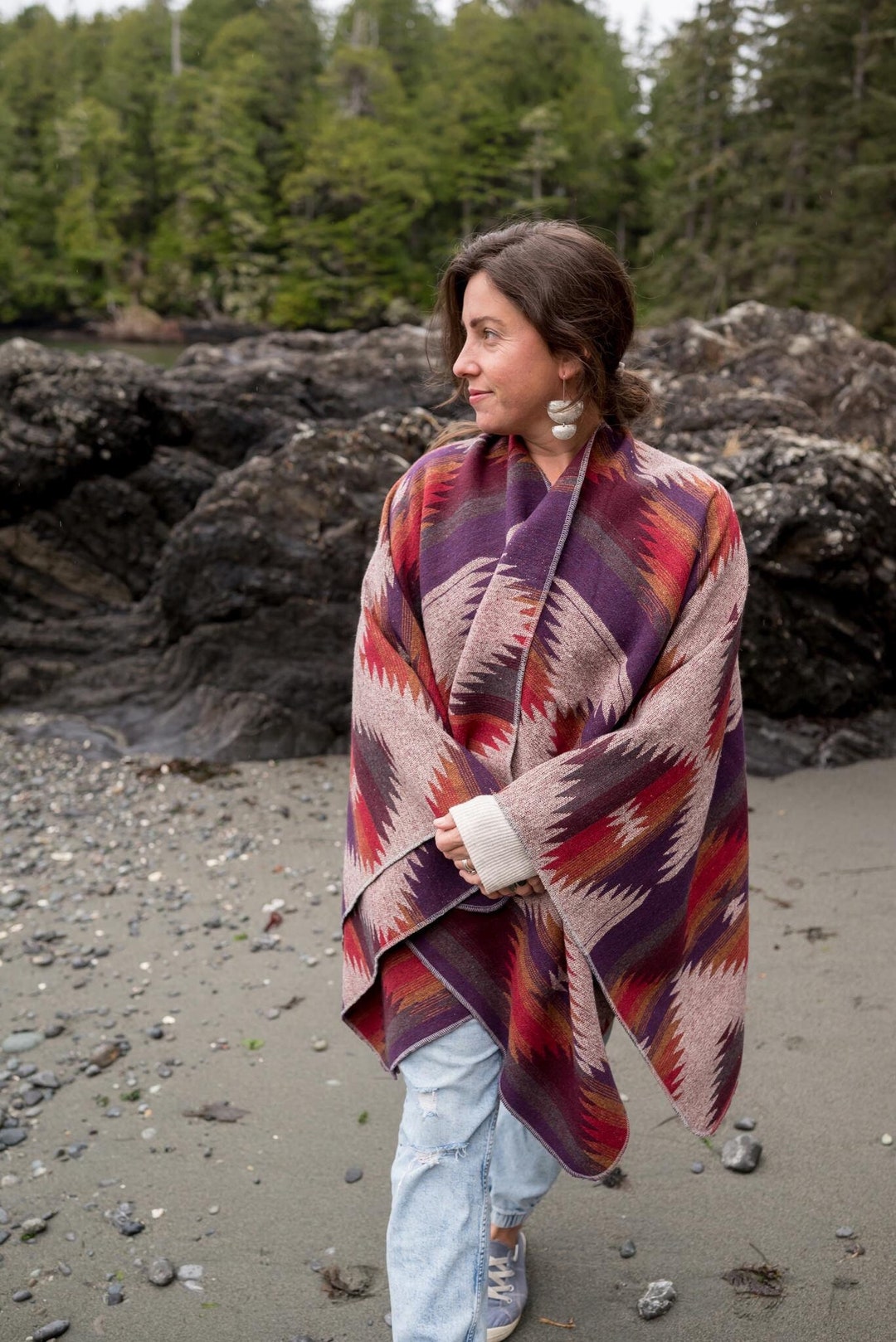 Reversible Shawl | SUNSET - Etsy