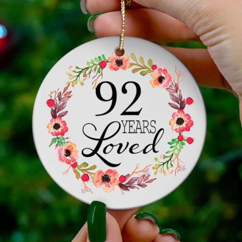 92% Ornament - Etsy
