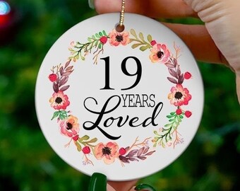 Personalized 19th Birthday Ornament Decorations Gift for Girls - Etsy