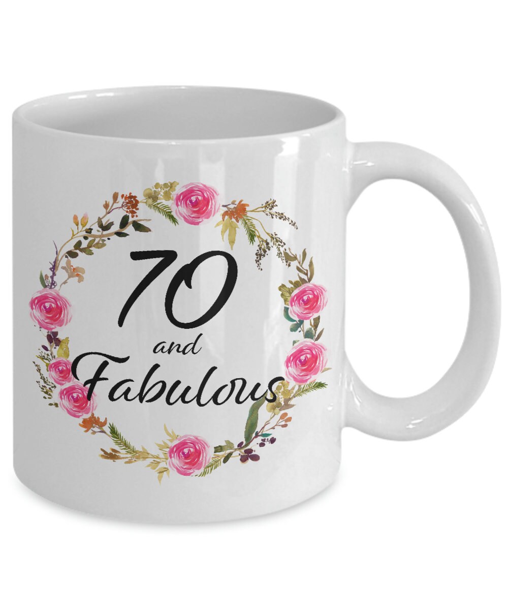70 and Fabulous Coffee Cup 70th Birthday Mug Christmas - Etsy