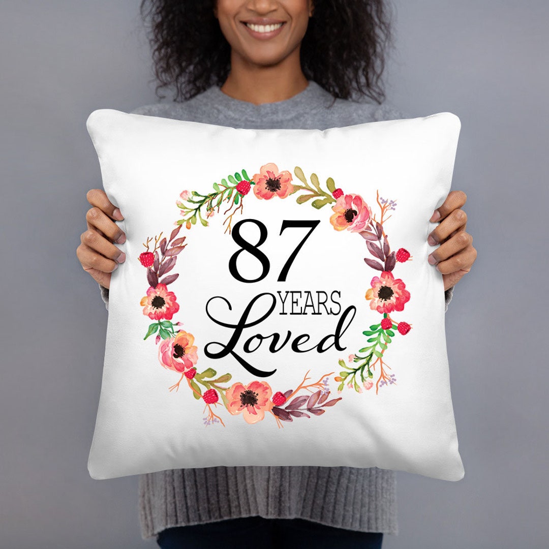 87th Birthday Gifts for Women 87 Year Old Female 87 Years Loved Throw ...