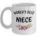 Best Niece Mug Worlds Best Niece Gifts for Niece Niece - Etsy
