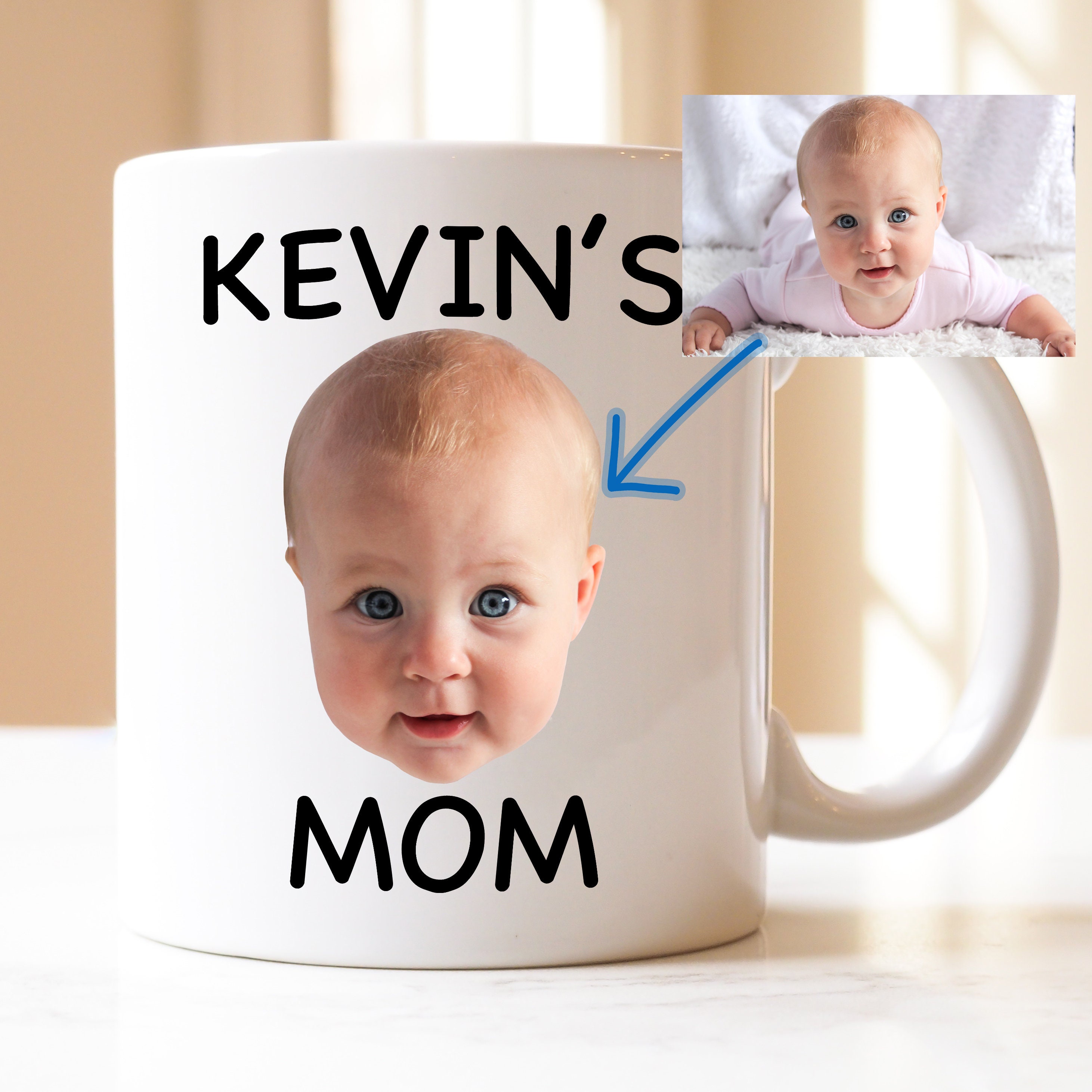 Baby Photo Mug Personalized Custom Scan Baby Face Coffee Cup - Etsy UK