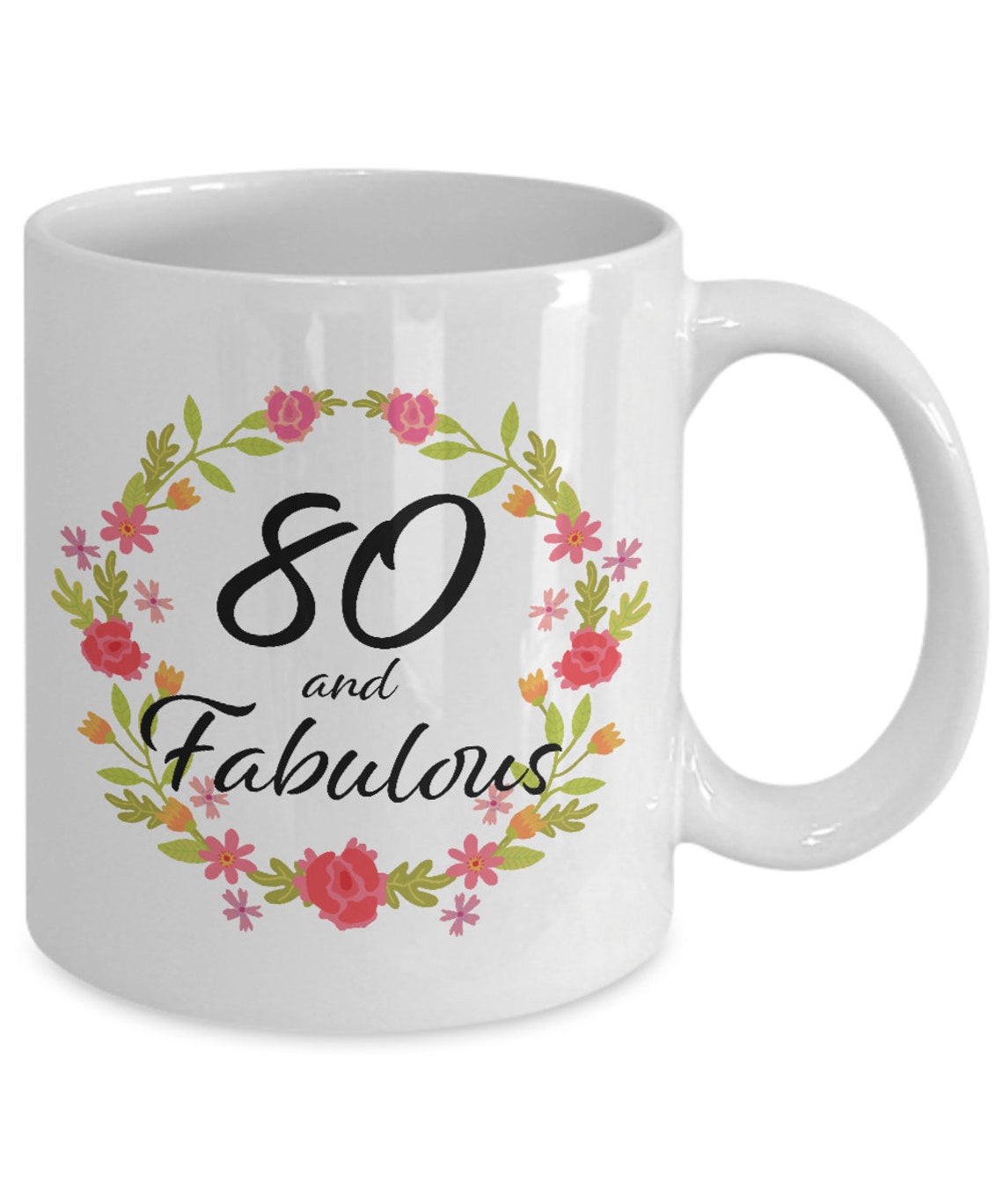 80th Birthday Mug 80 and Fabulous Coffee Mug Birthday Gift - Etsy