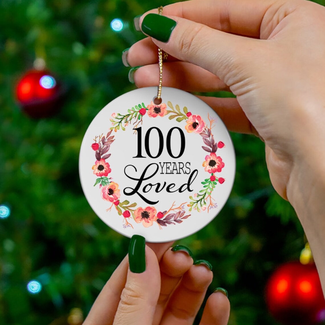 100th Birthday Gifts For Her 100 Years Loved Ornament Party Etsy 100th-birthday-gifts-for-her-100-years-loved-ornament-party-etsy