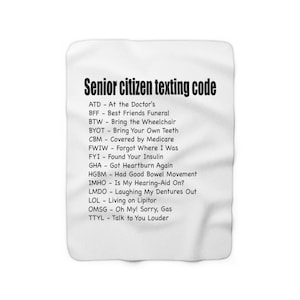 Senior Citizen Texting Code Gifts for Senior Women and Men Funny Gag ...