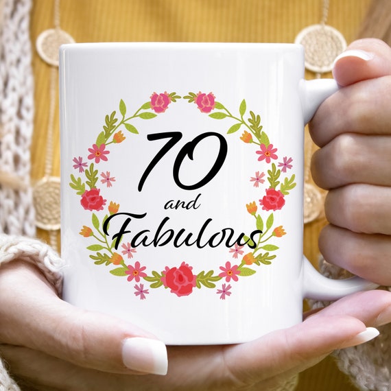 70th Birthday Mug 70 and Fabulous Coffee Mug Birthday Gift - Etsy
